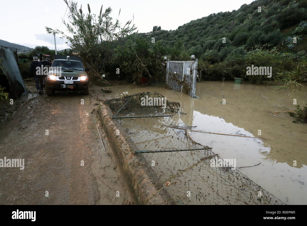 Casteldaccia, Palermo, Italy. 4th November, 2018. Palermo, tragedy in ...