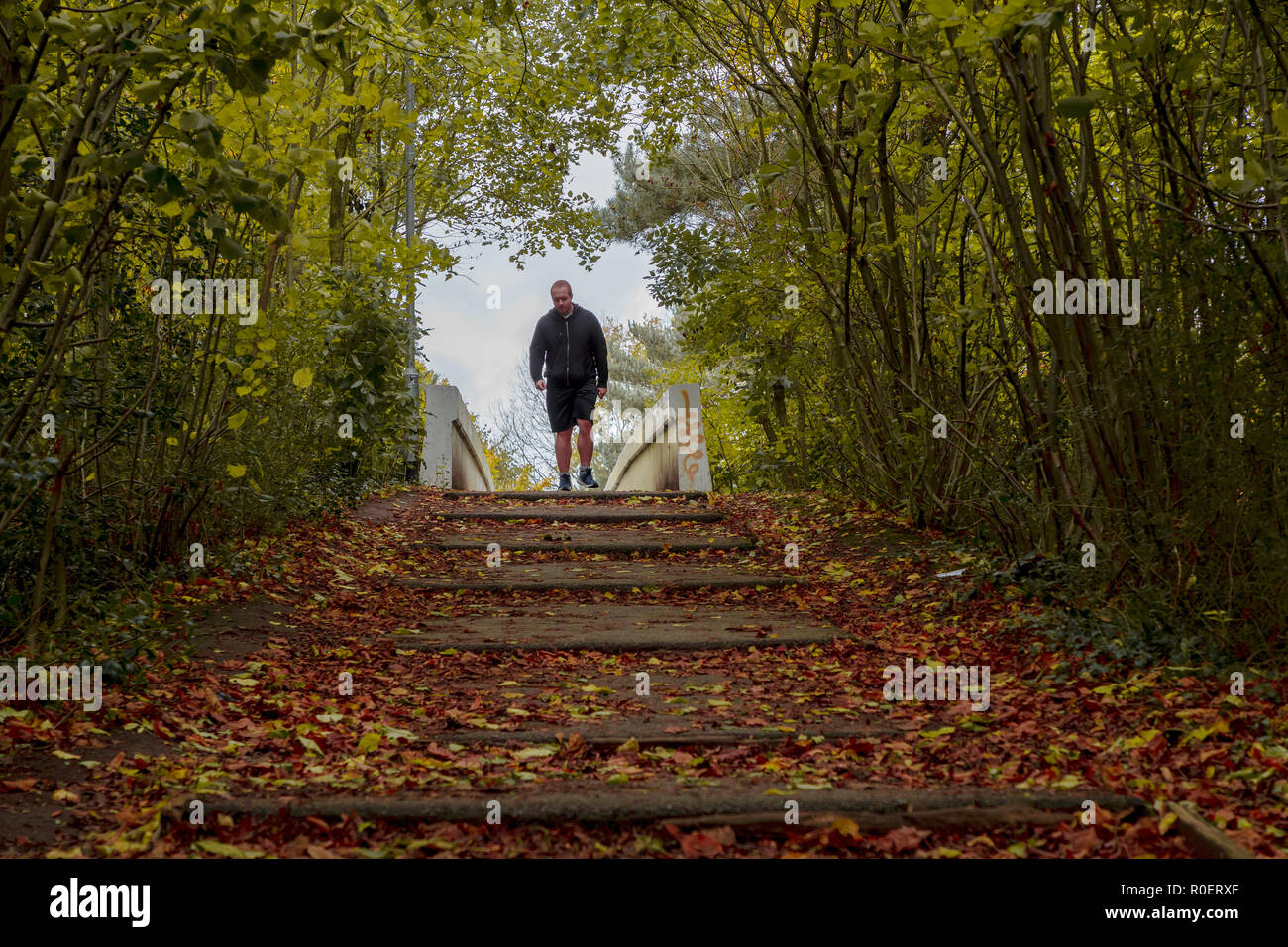 Sankey Valley Park in Warrington, Cheshire, UK. 04 November 2018 - An ...