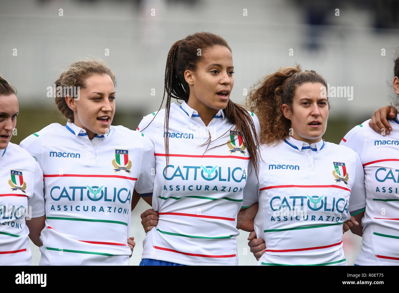 Calvisano, Italy. 4th November, 2018. Italy's team during national ...