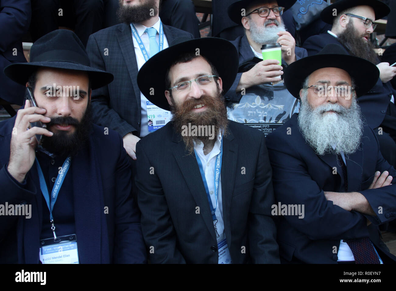 New York, New York, USA. 4th Nov, 2018. Thousands of bearded Hasidic ...