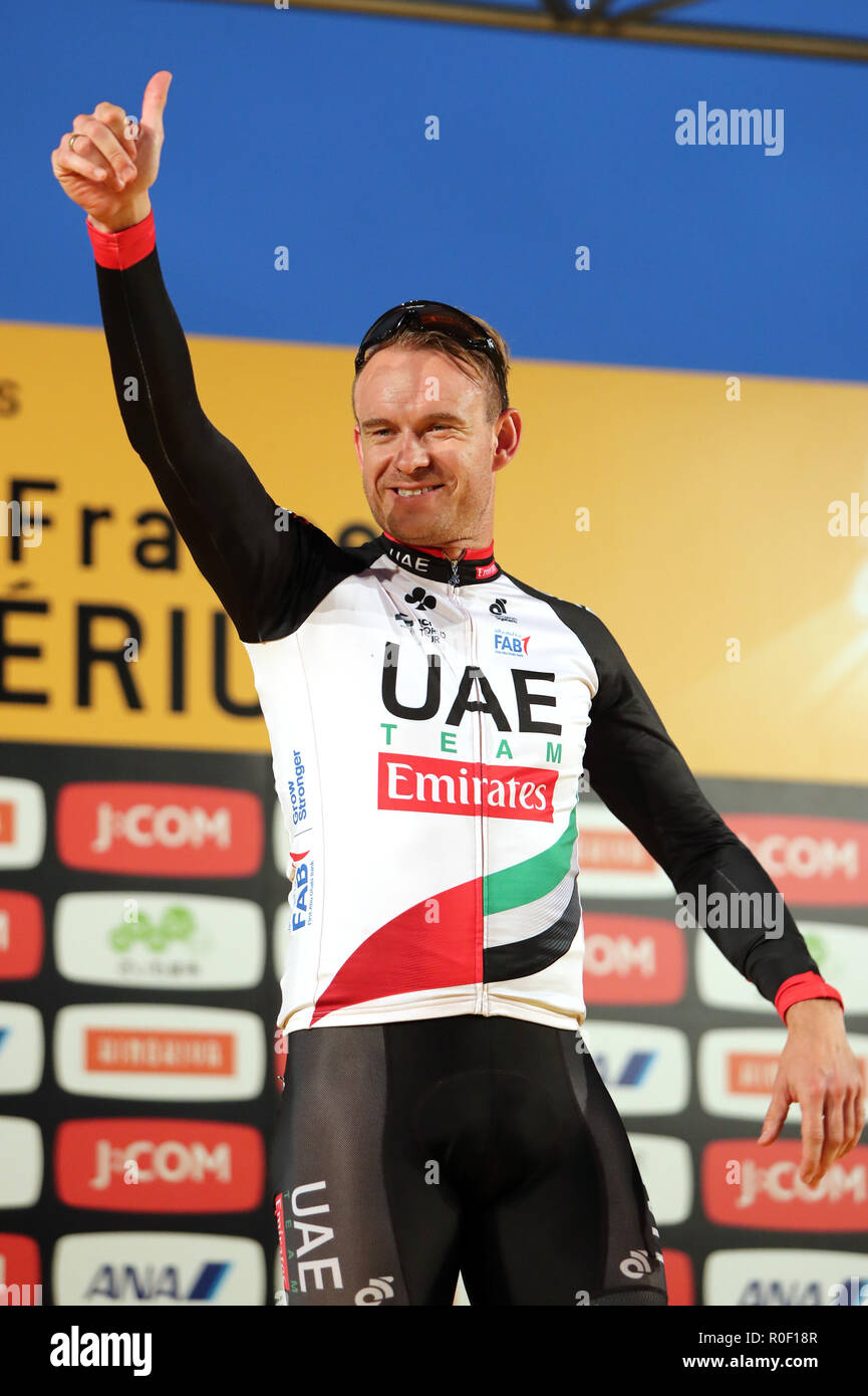 Saitama, Japan. 4th Nov, 2018. Norwegian cyclist Alexander Kristoff of ...