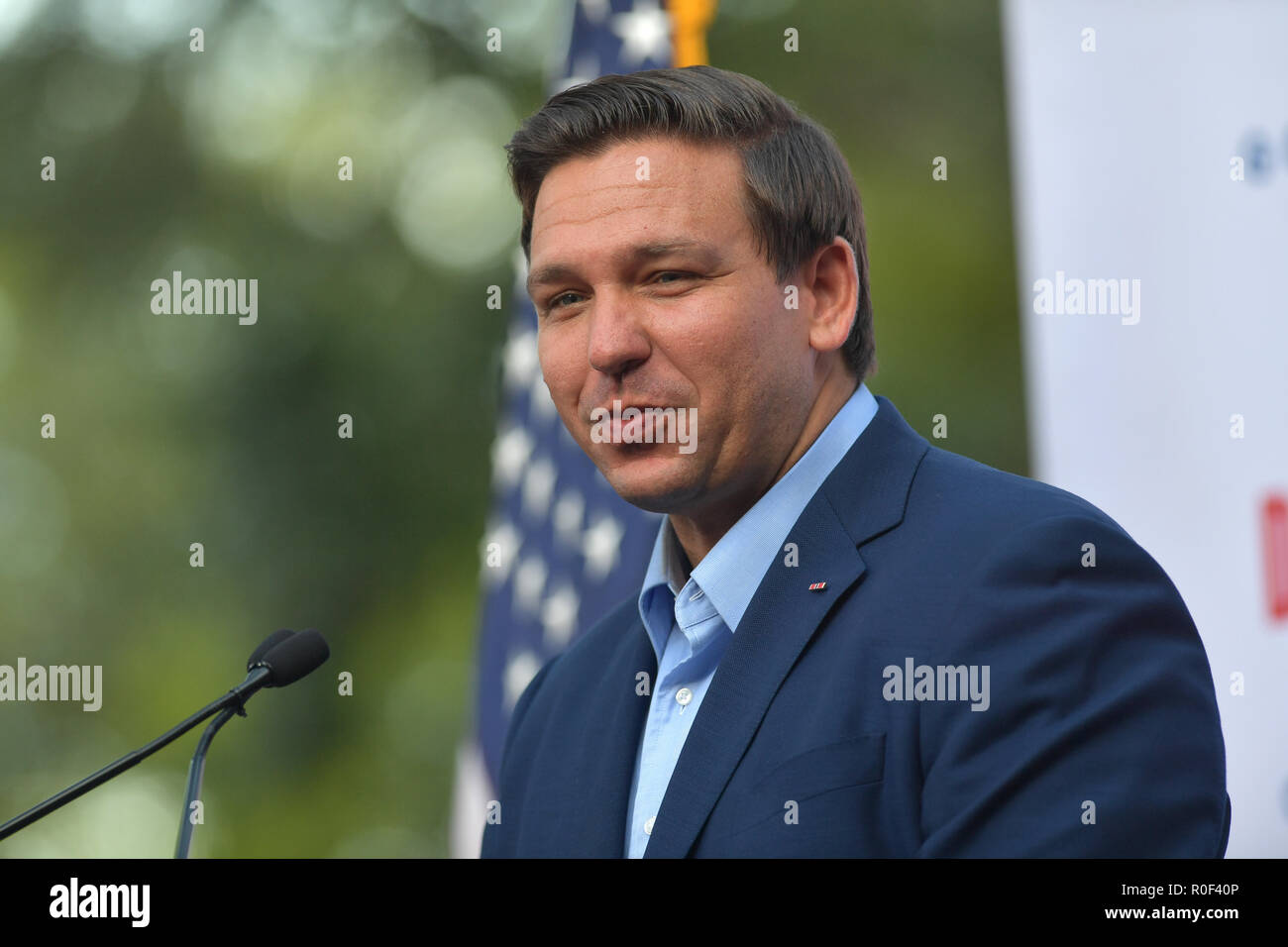 BOCA RATON, FL - NOVEMBER 04: Ron DeSantis, Rudy Giuliani and Attorney ...