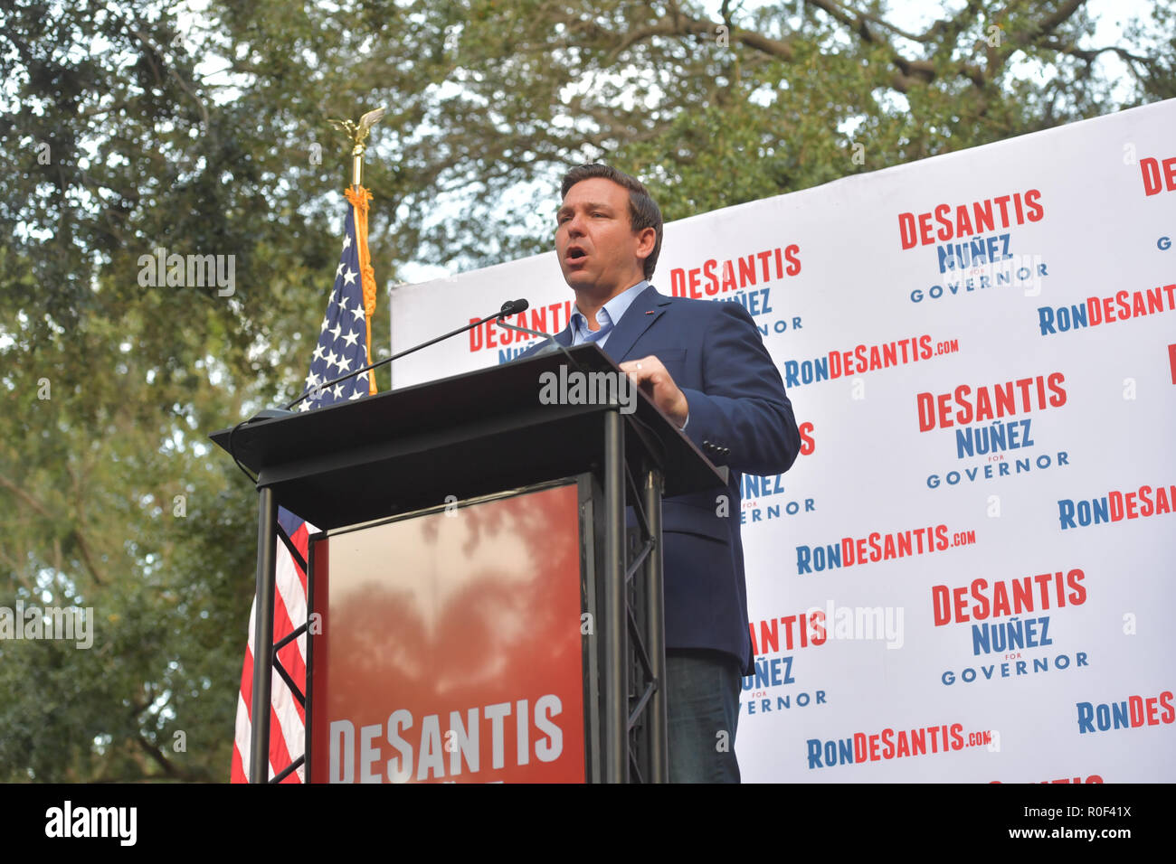BOCA RATON, FL - NOVEMBER 04: Ron DeSantis, Rudy Giuliani and Attorney ...