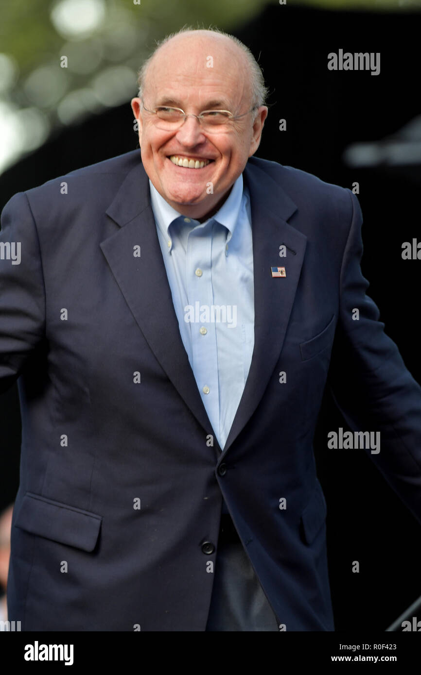 BOCA RATON, FL - NOVEMBER 04: Ron DeSantis, Rudy Giuliani and Attorney ...