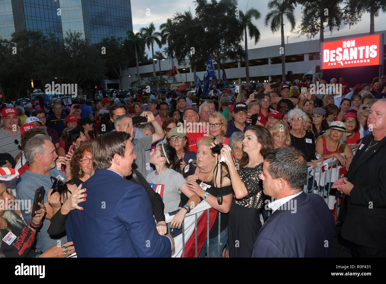 BOCA RATON, FL - NOVEMBER 04: Ron DeSantis, Rudy Giuliani and Attorney ...