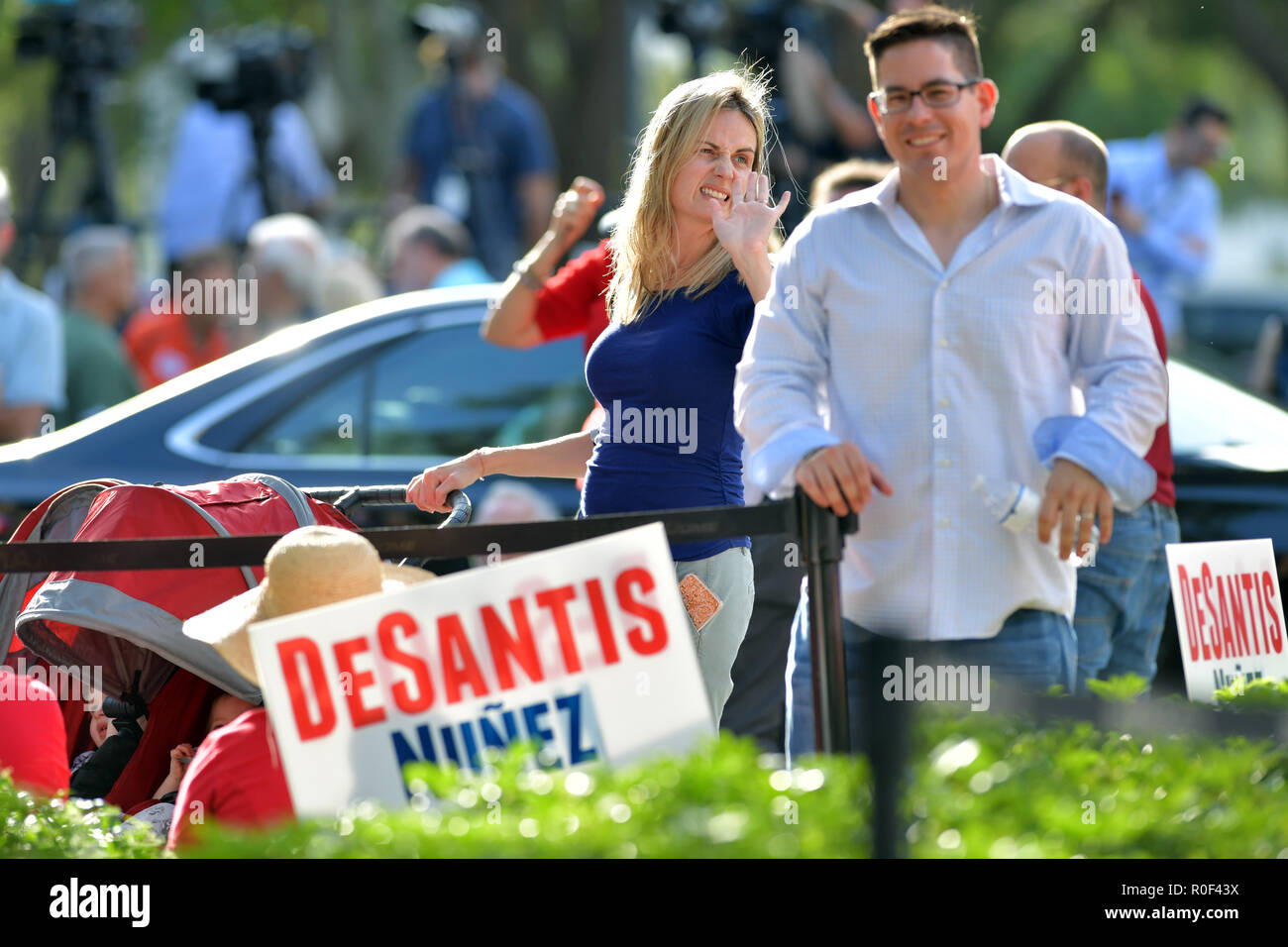 BOCA RATON, FL - NOVEMBER 04: Ron DeSantis, Rudy Giuliani and Attorney ...