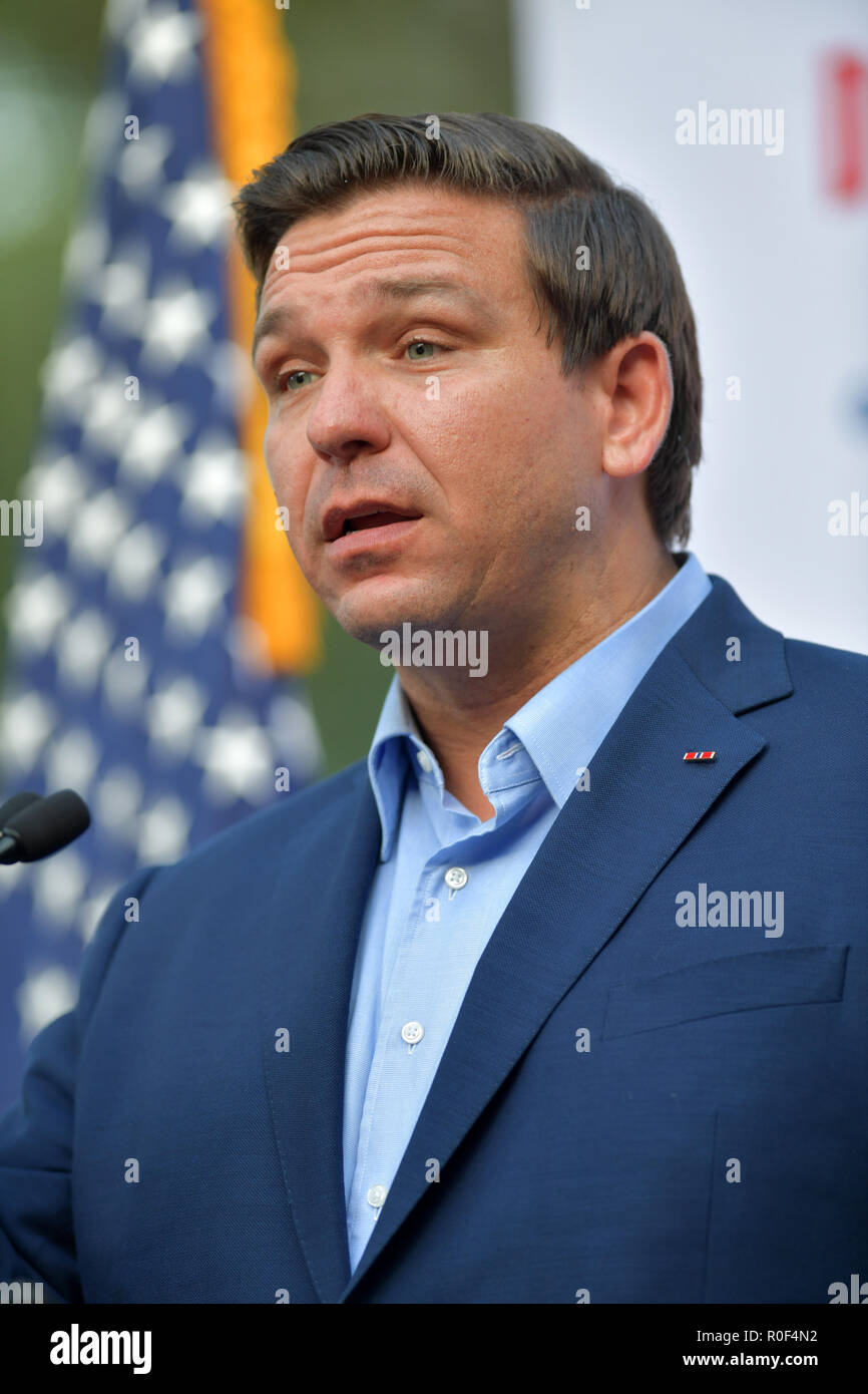 Boca Raton, FL, USA. 04th Nov, 2018. Ron DeSantis, Rudy Giuliani and ...