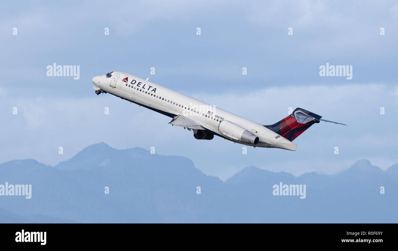Richmond, British Columbia, Canada. 4th Nov, 2018. A Delta Air Lines ...