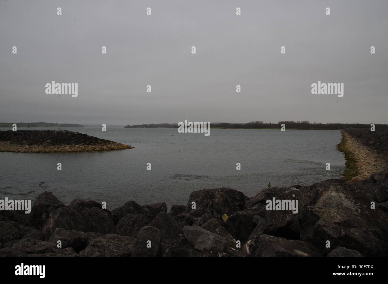 Rutland Water reservoir. The Macmillan Way. Rutland. East Midlands ...