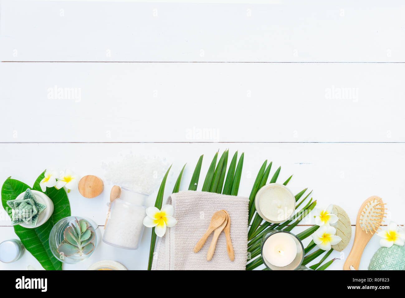 Beauty background with facial cosmetic products Stock Photo - Alamy