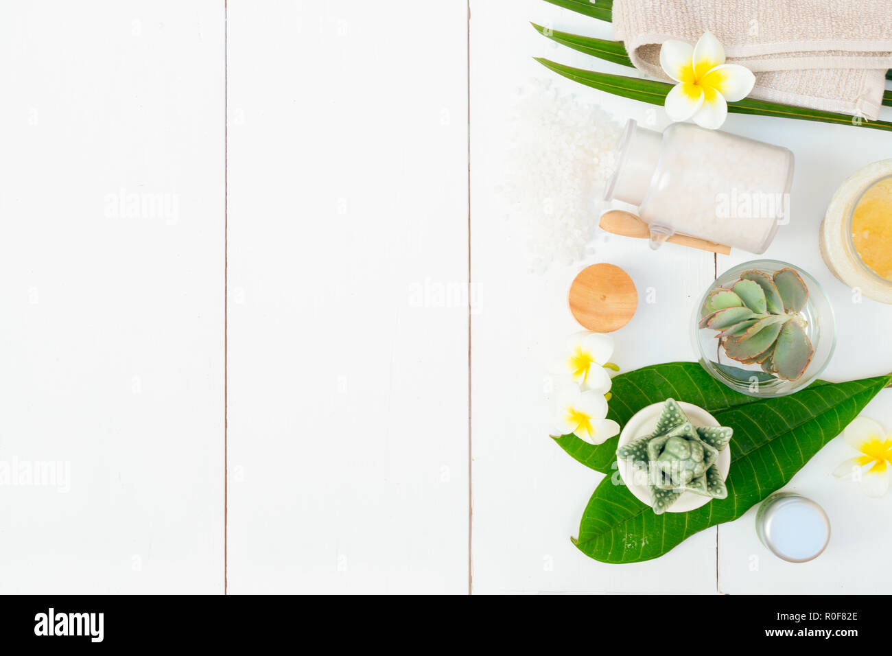 Beauty background with facial cosmetic products Stock Photo - Alamy