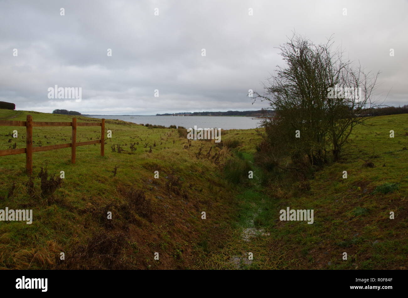 Rutland Water reservoir. The Macmillan Way. Rutland. East Midlands ...