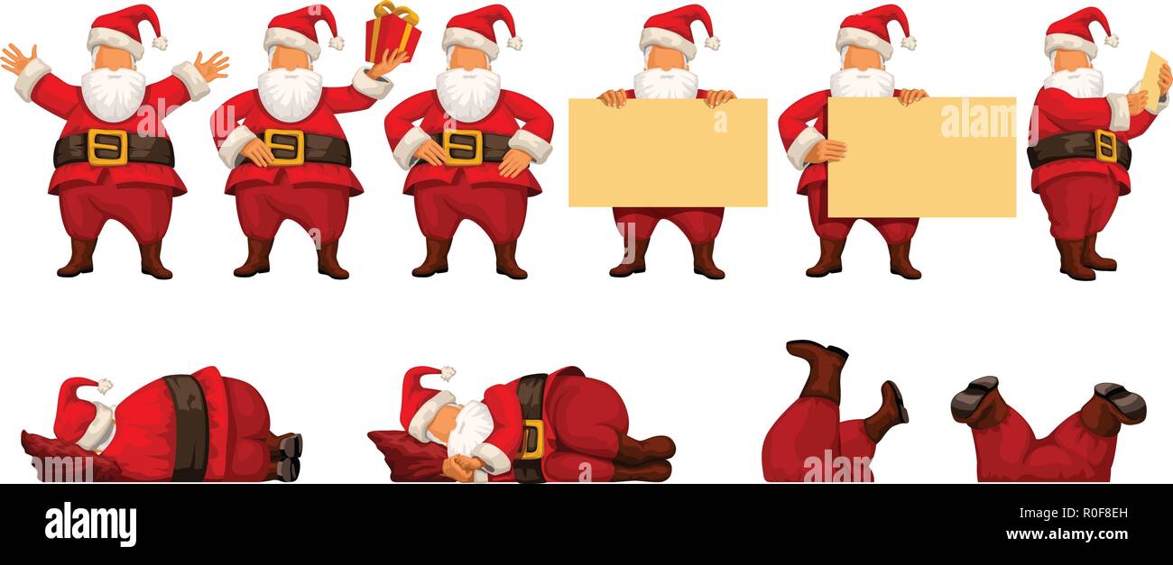 santa claus set Stock Vector Image & Art - Alamy