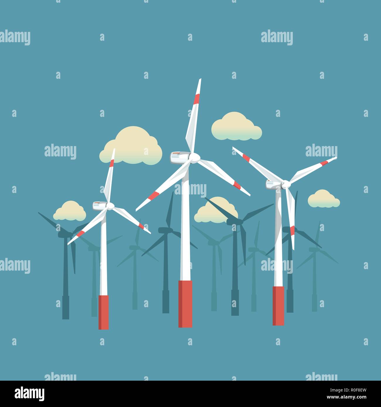 Offshore wind power Stock Vector Images - Alamy