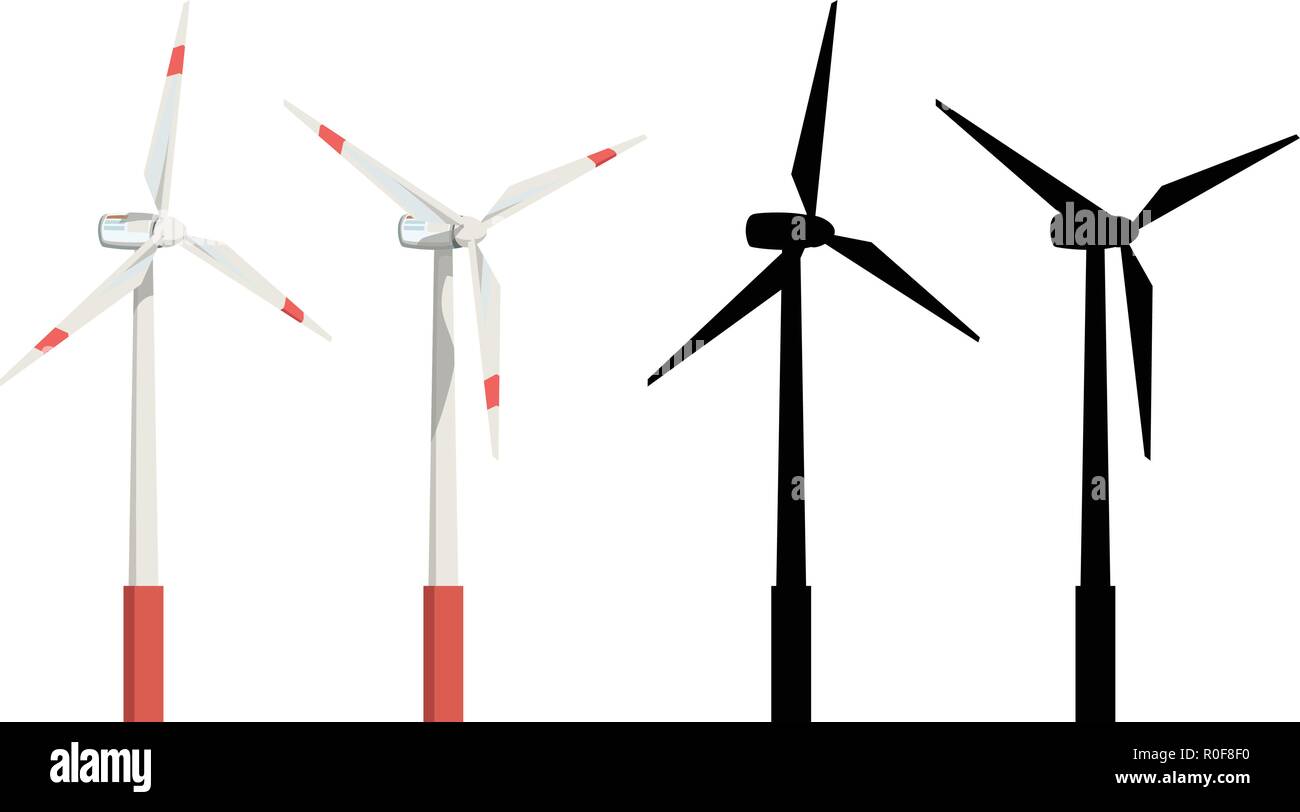 Offshore wind turbine blade Stock Vector Images - Alamy