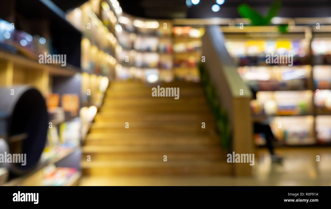 Blur scene from inside of a bookstore, can be used as a background for ...