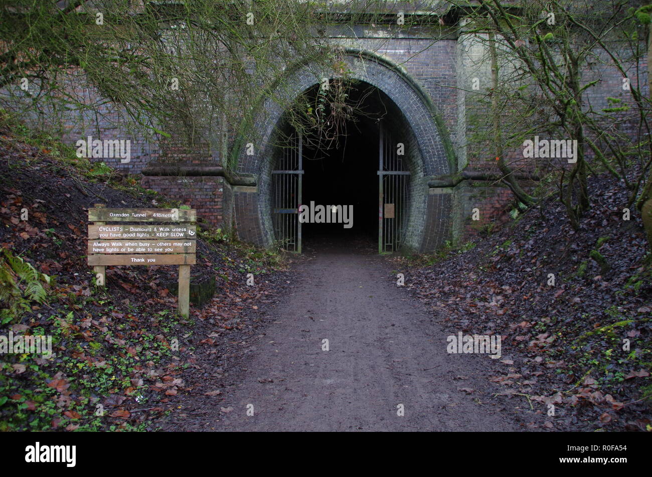 Oxendon Tunnel disused railway tunnel. The Macmillan Way. The Brampton ...
