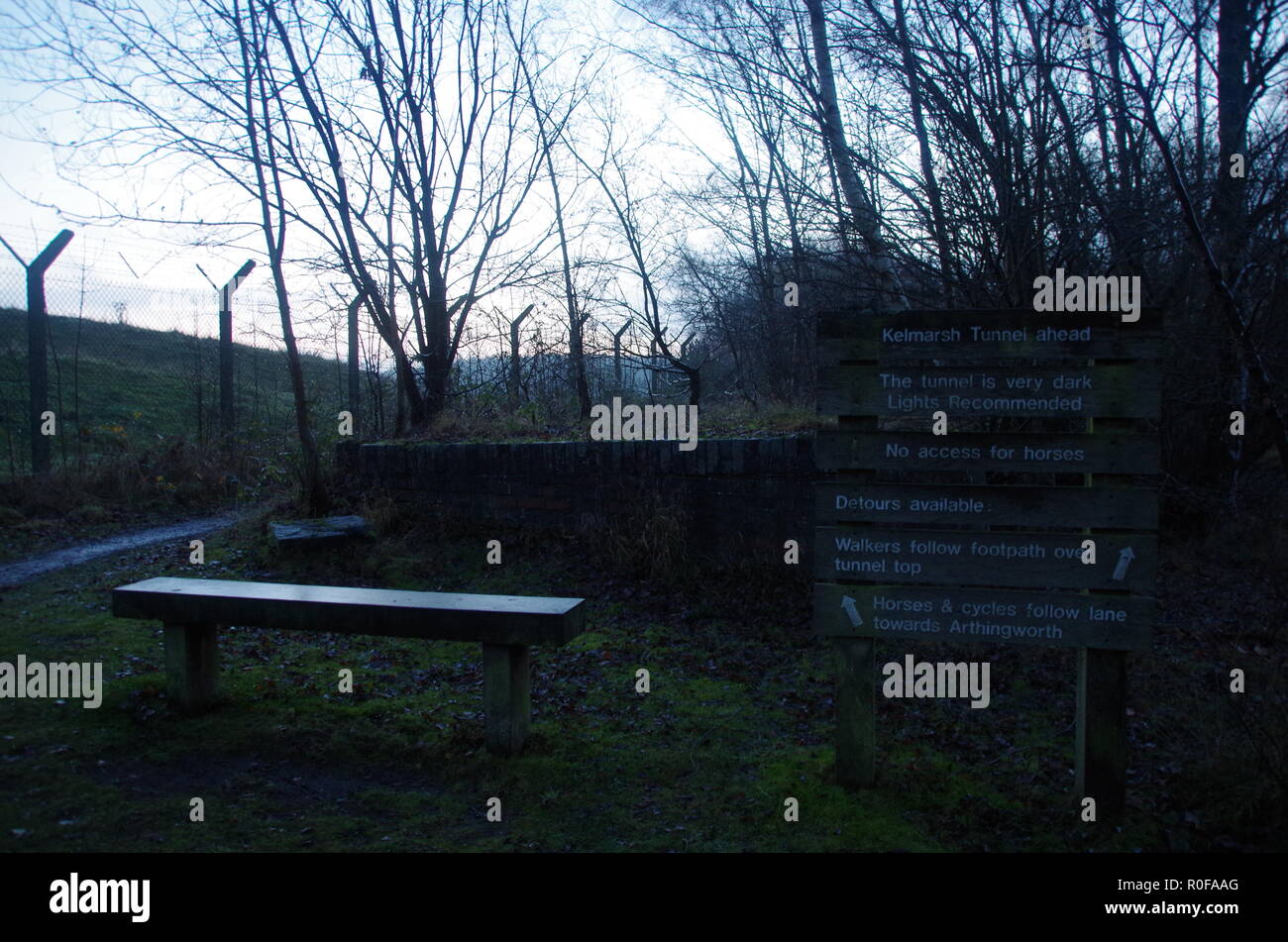 Oxendon Tunnel disused railway tunnel. The Macmillan Way. The Brampton ...