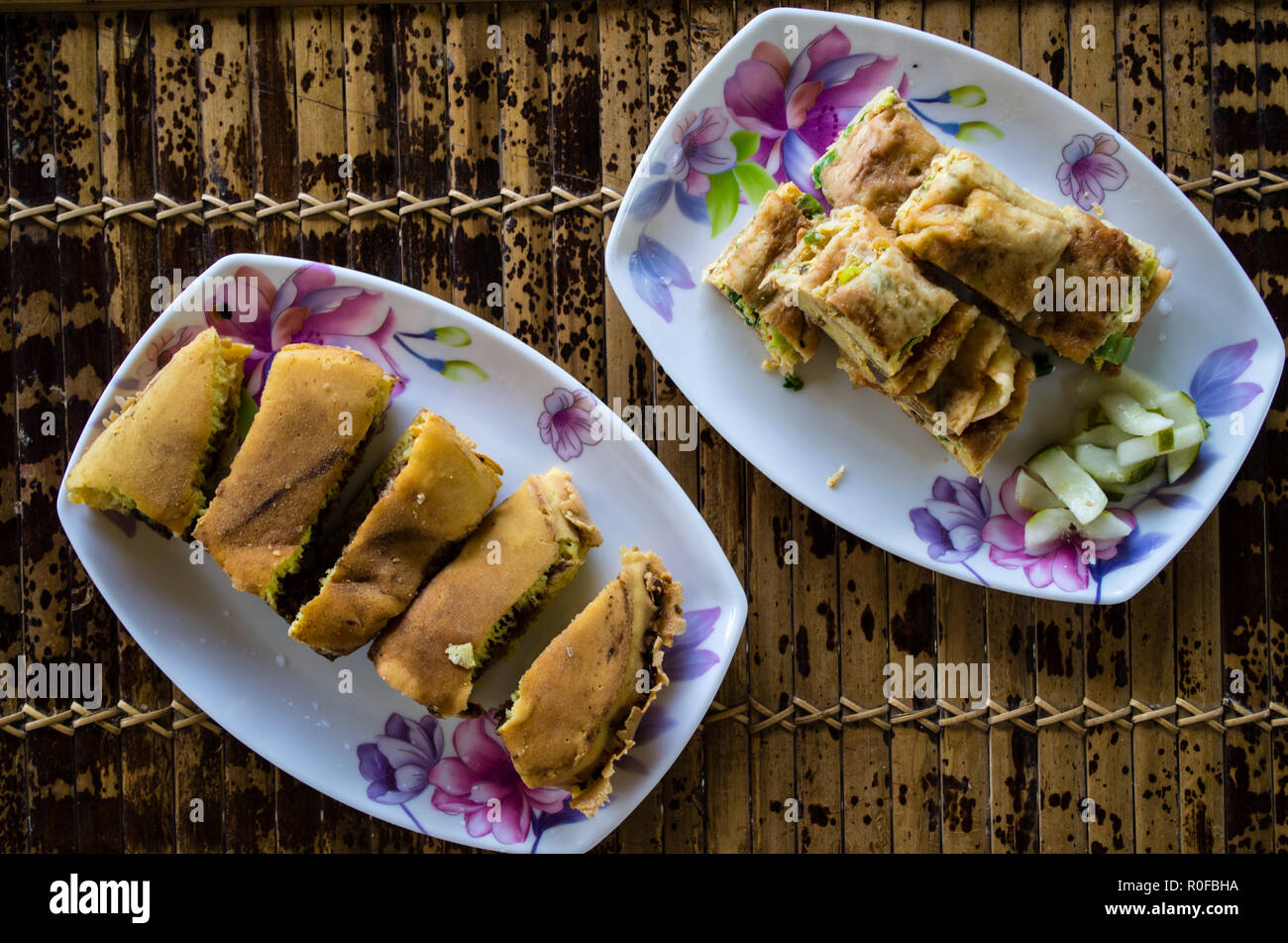 Indo-food MARTABAK TELUR, stuffed pancake or pan-fried bread Indo-style ...