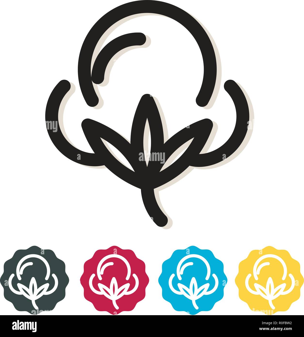 Cotton crop Stock Vector Images - Alamy