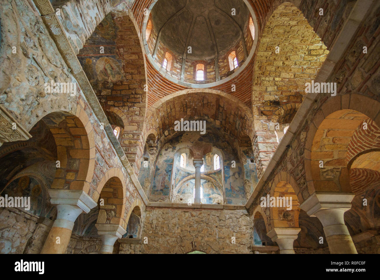 Interior details of the Pantanassa Church in Pantanassa Monastery at ...