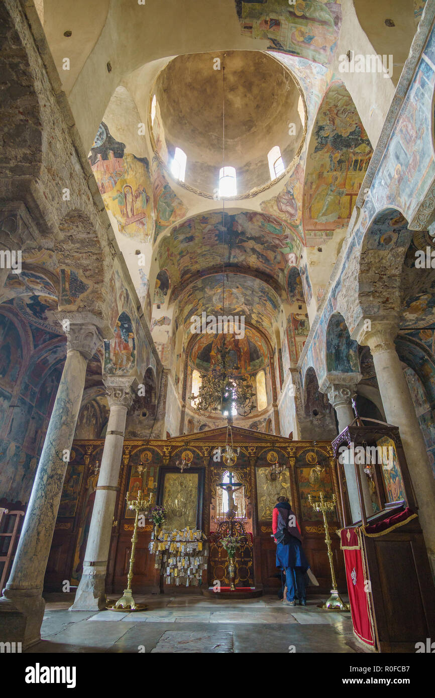 Interior details of the Pantanassa Church in Pantanassa Monastery at ...