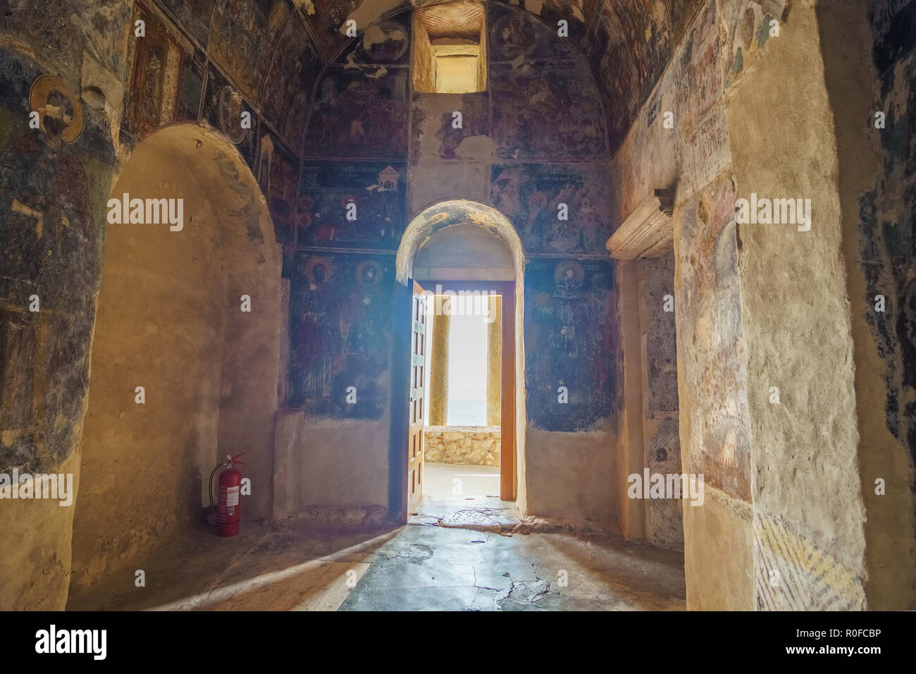 Interior details of the Pantanassa Church in Pantanassa Monastery at ...
