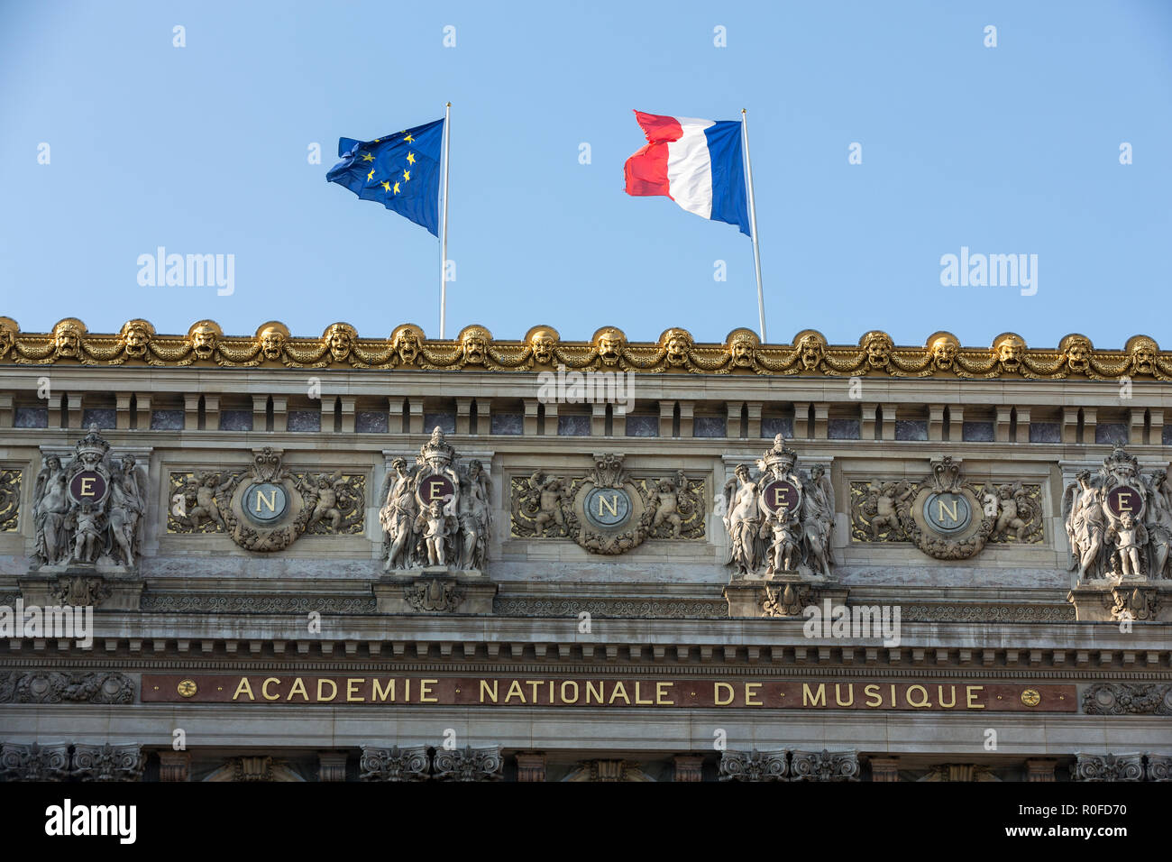 The Paris Opera or Garnier Palace.France. Opera House placed in Place ...