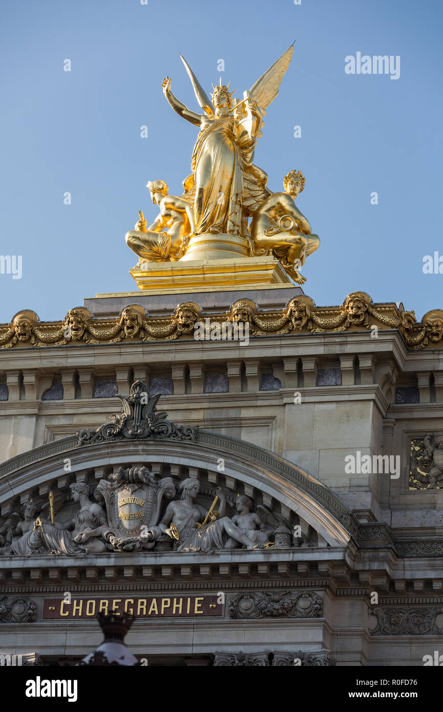 The Paris Opera or Garnier Palace.France. Opera House placed in Place ...