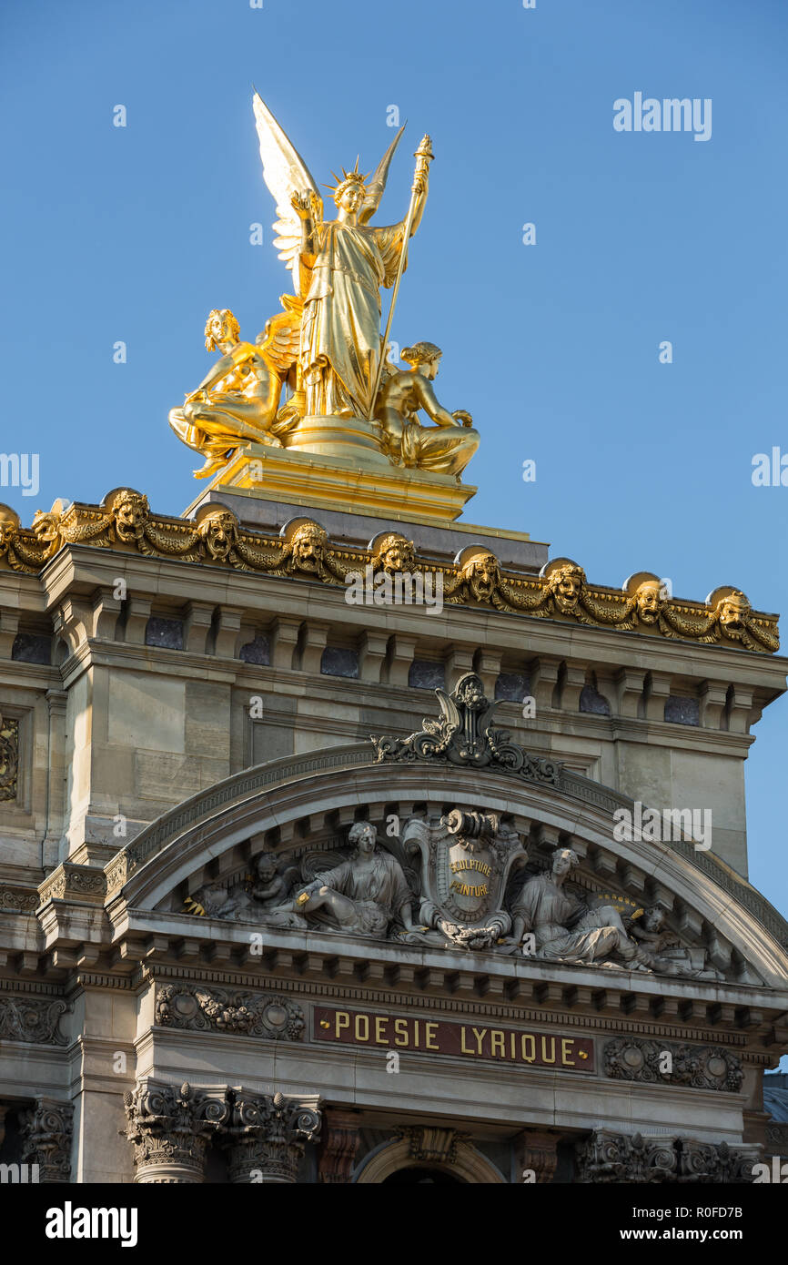 The Paris Opera or Garnier Palace.France. Opera House placed in Place ...