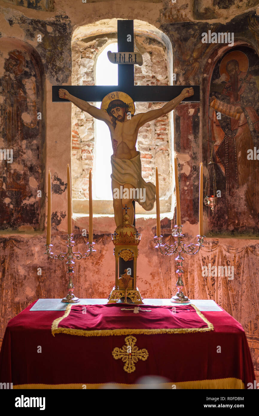 Interior details of the Pantanassa Church in Pantanassa Monastery at ...