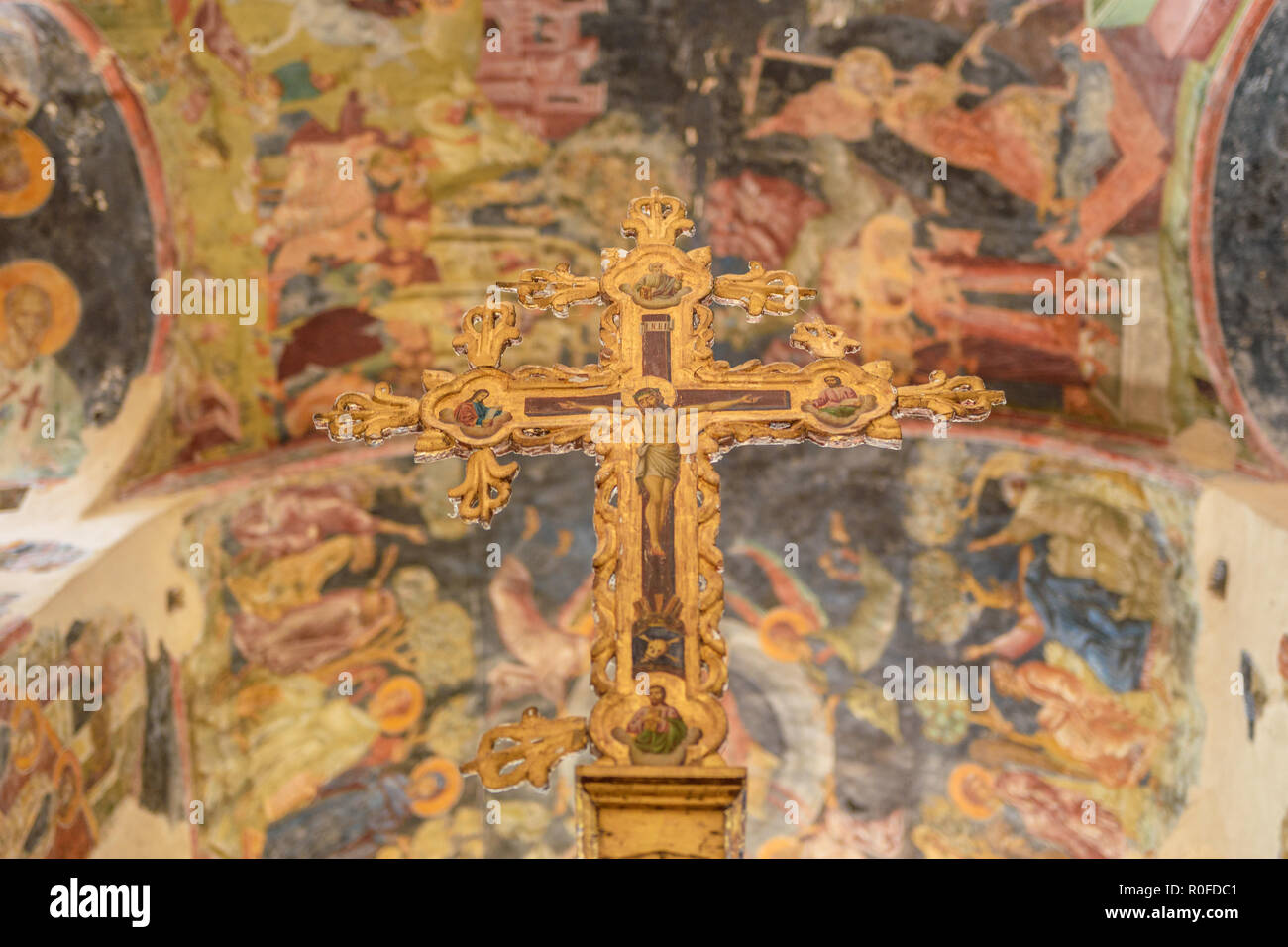 Interior details of the Pantanassa Church in Pantanassa Monastery at ...