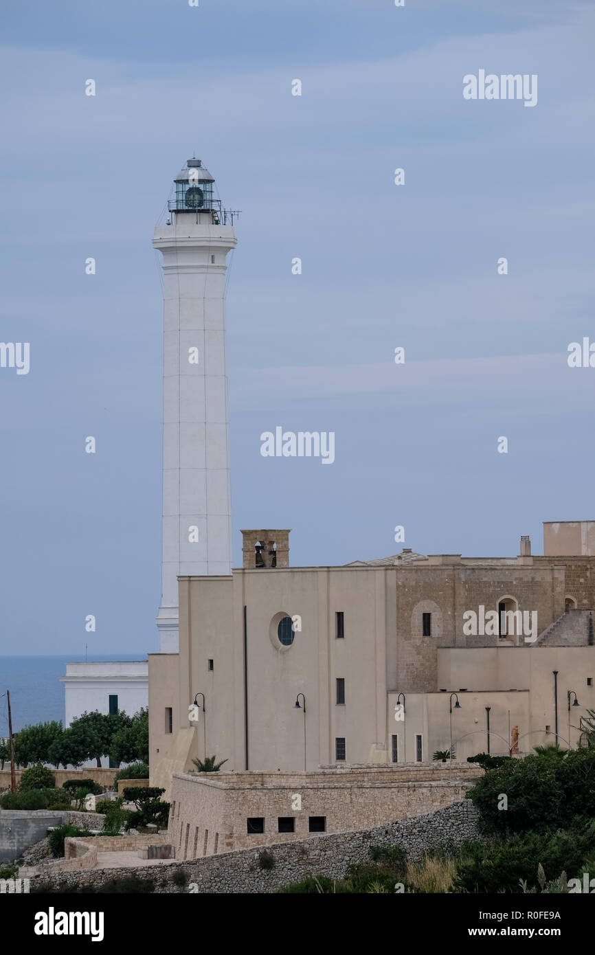 Santa Maria di Leuca, Italy. Road to the iconic lighthouse next to ...