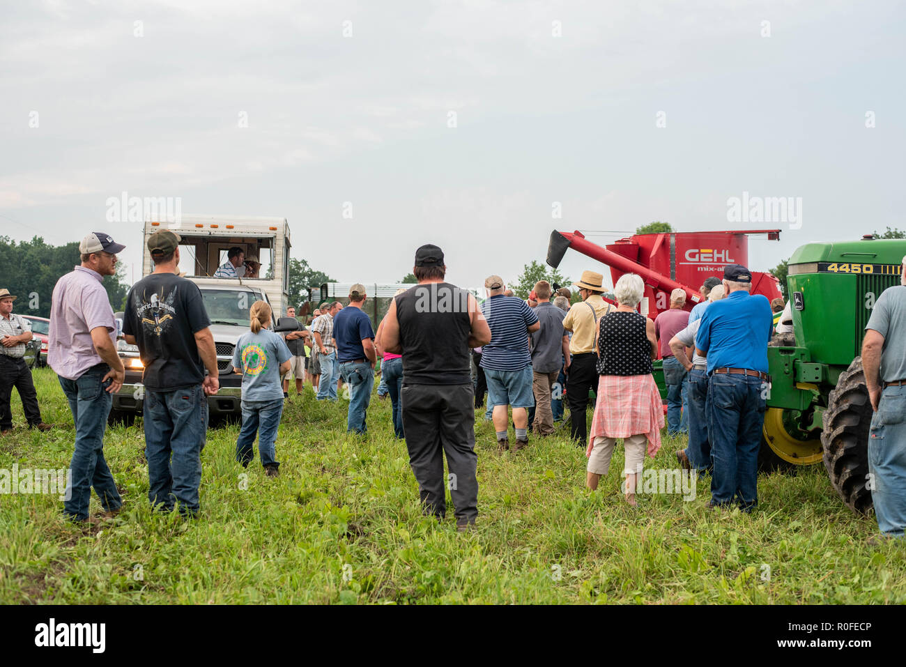 The auction of farming equipment at a small family farm in Pennsylvania ...
