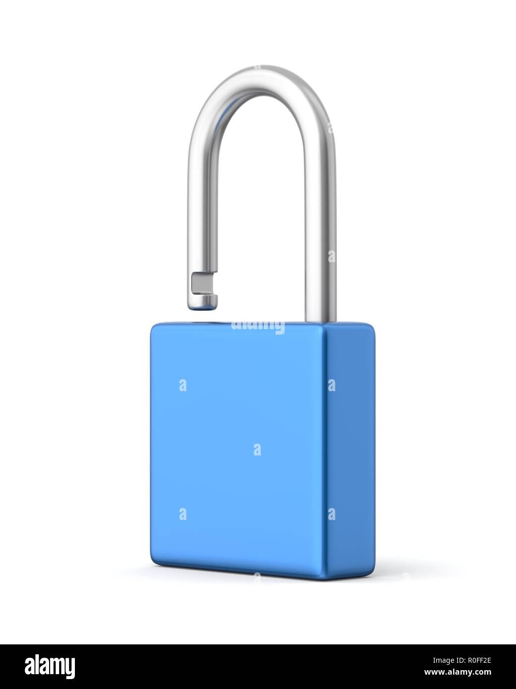 Blue padlock white background hi-res stock photography and images - Alamy