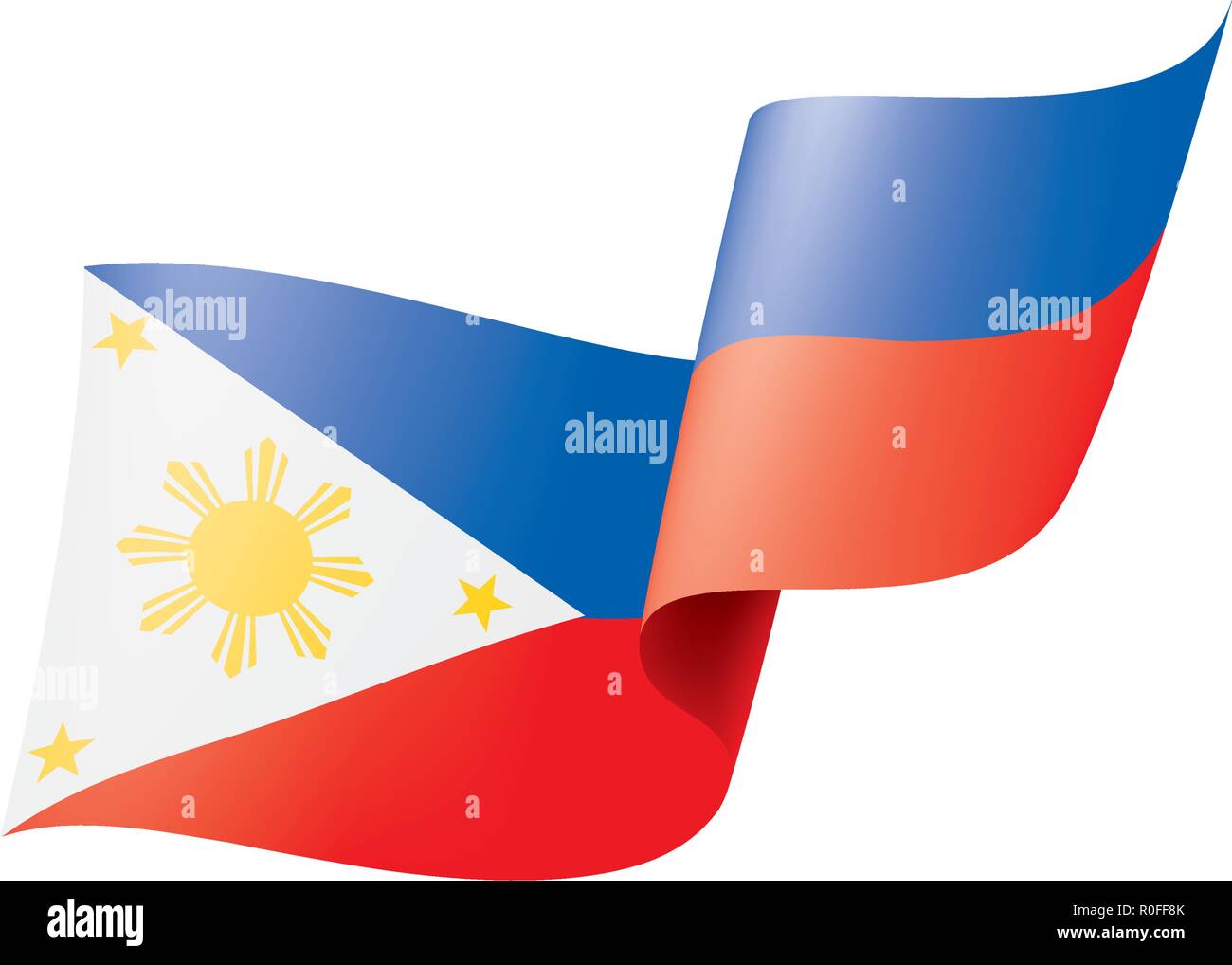 Philippines flag, vector illustration on a white background Stock ...