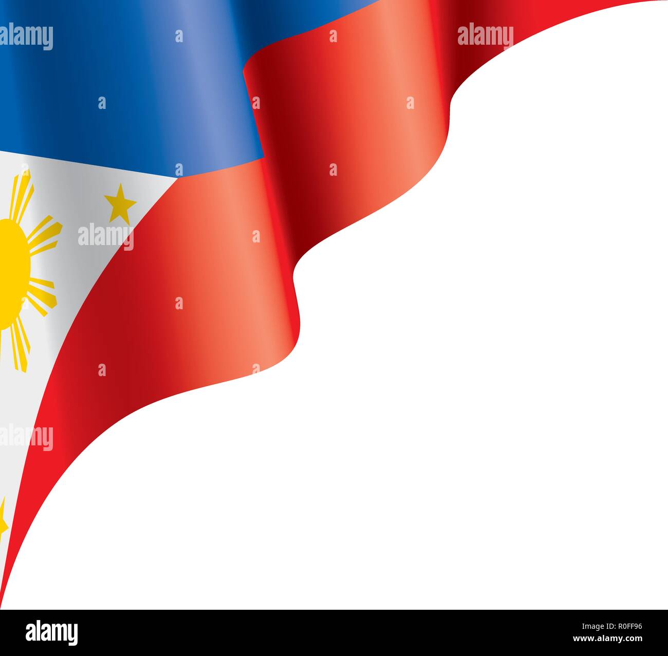 Philippines flag, vector illustration on a white background Stock ...