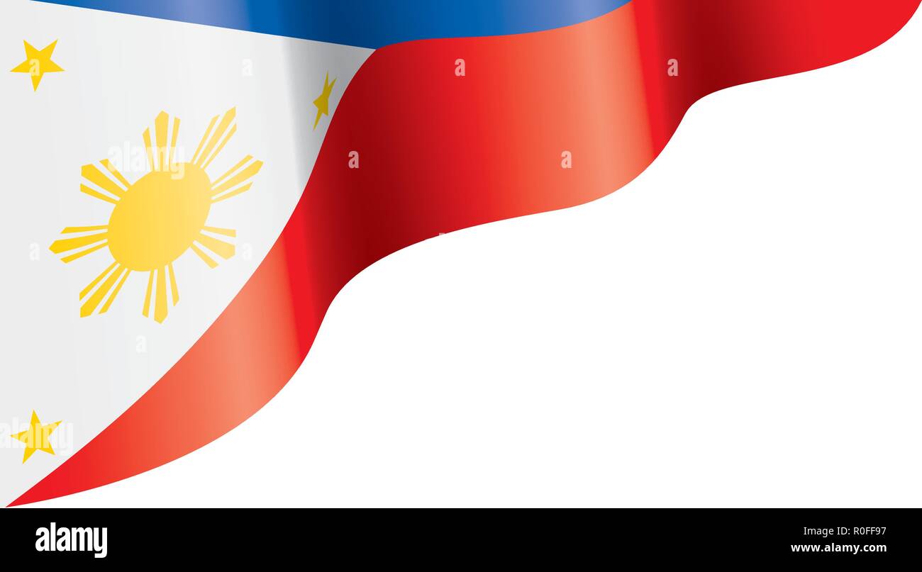 Philippines flag, vector illustration on a white background Stock ...