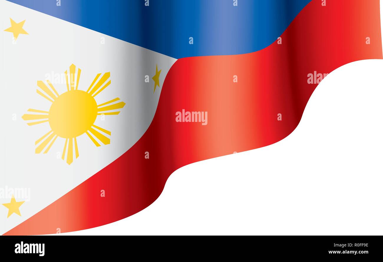 Philippines flag, vector illustration on a white background Stock ...