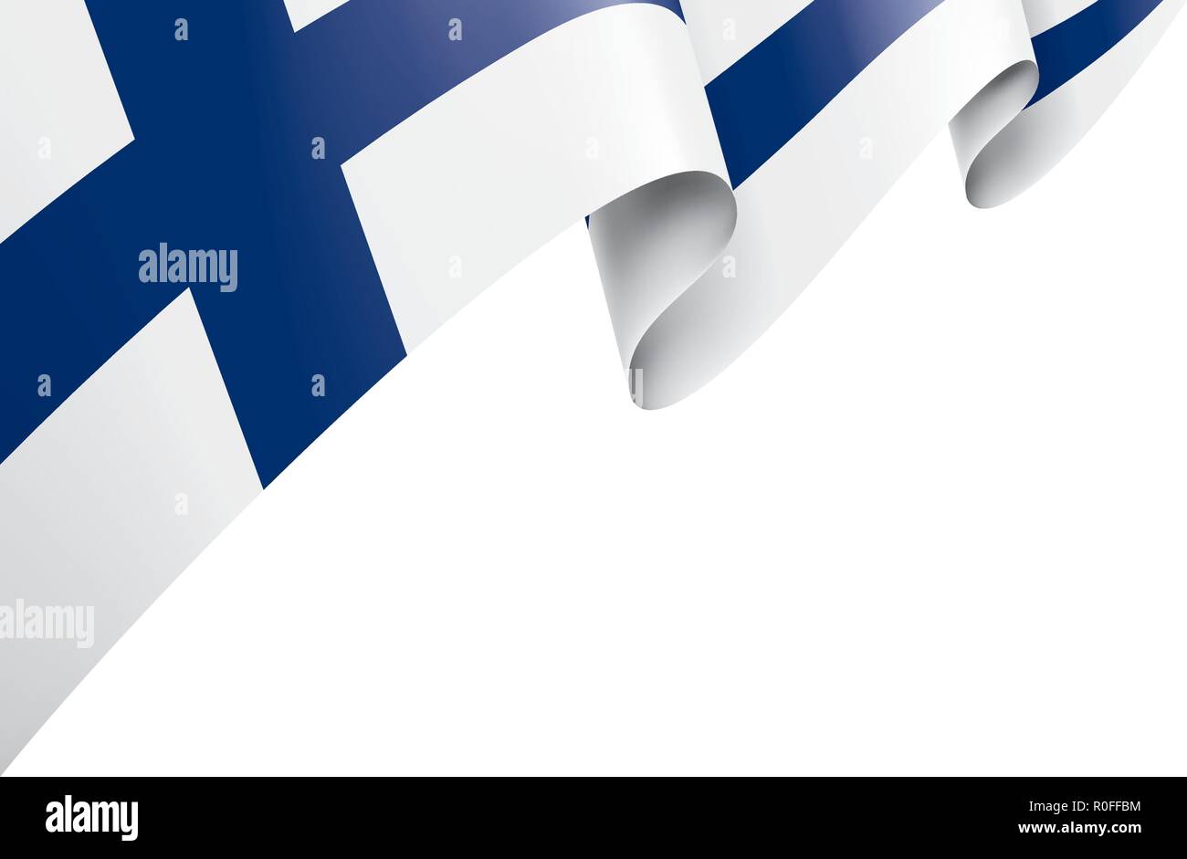 Finland flag, vector illustration on a white background Stock Vector ...