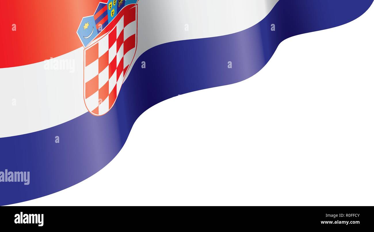 Croatia flag, vector illustration on a white background Stock Vector ...