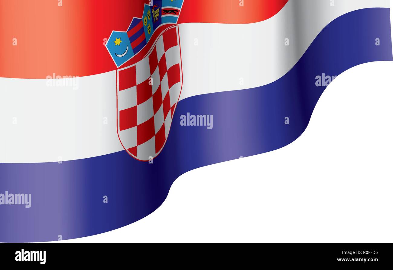 Croatia flag, vector illustration on a white background Stock Vector ...