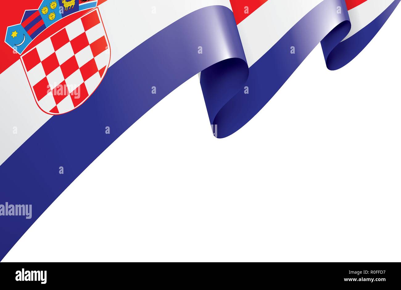 Croatia flag, vector illustration on a white background Stock Vector ...