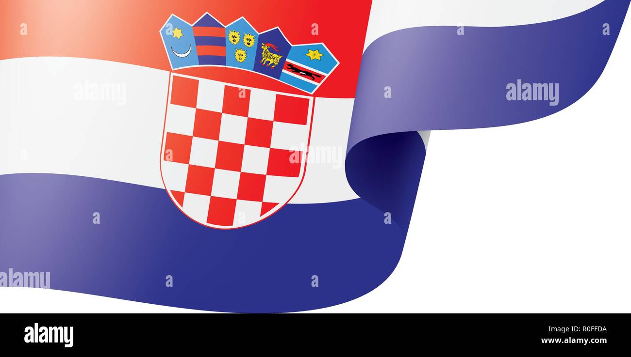 Croatia flag, vector illustration on a white background Stock Vector ...