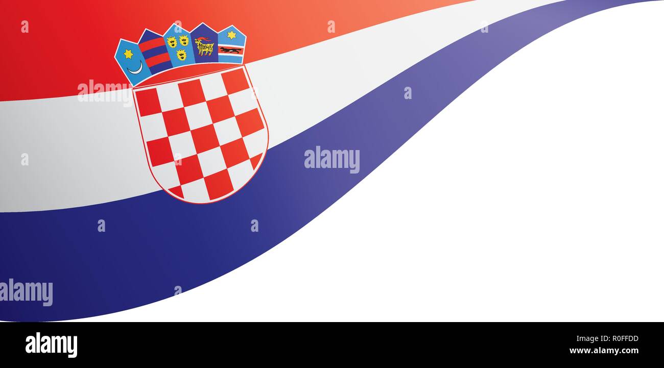 Croatia flag, vector illustration on a white background Stock Vector ...