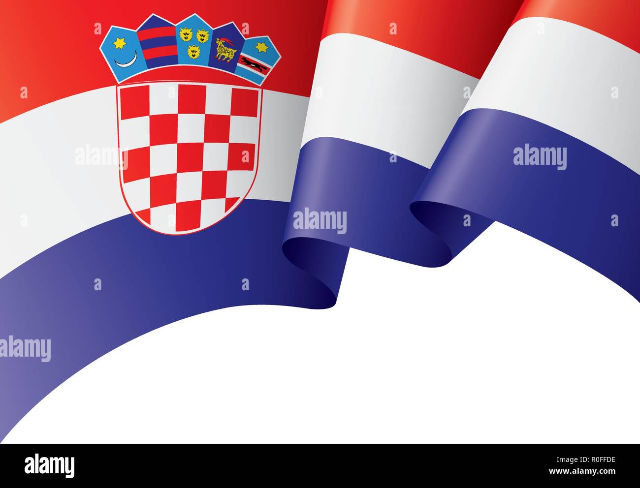 Croatia flag, vector illustration on a white background Stock Vector ...
