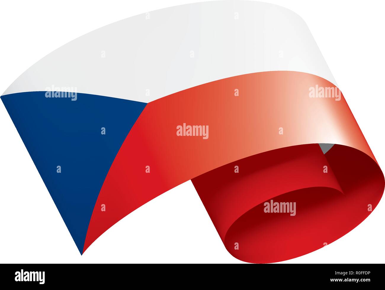 Czechia flag realistic waving Stock Vector Images - Alamy