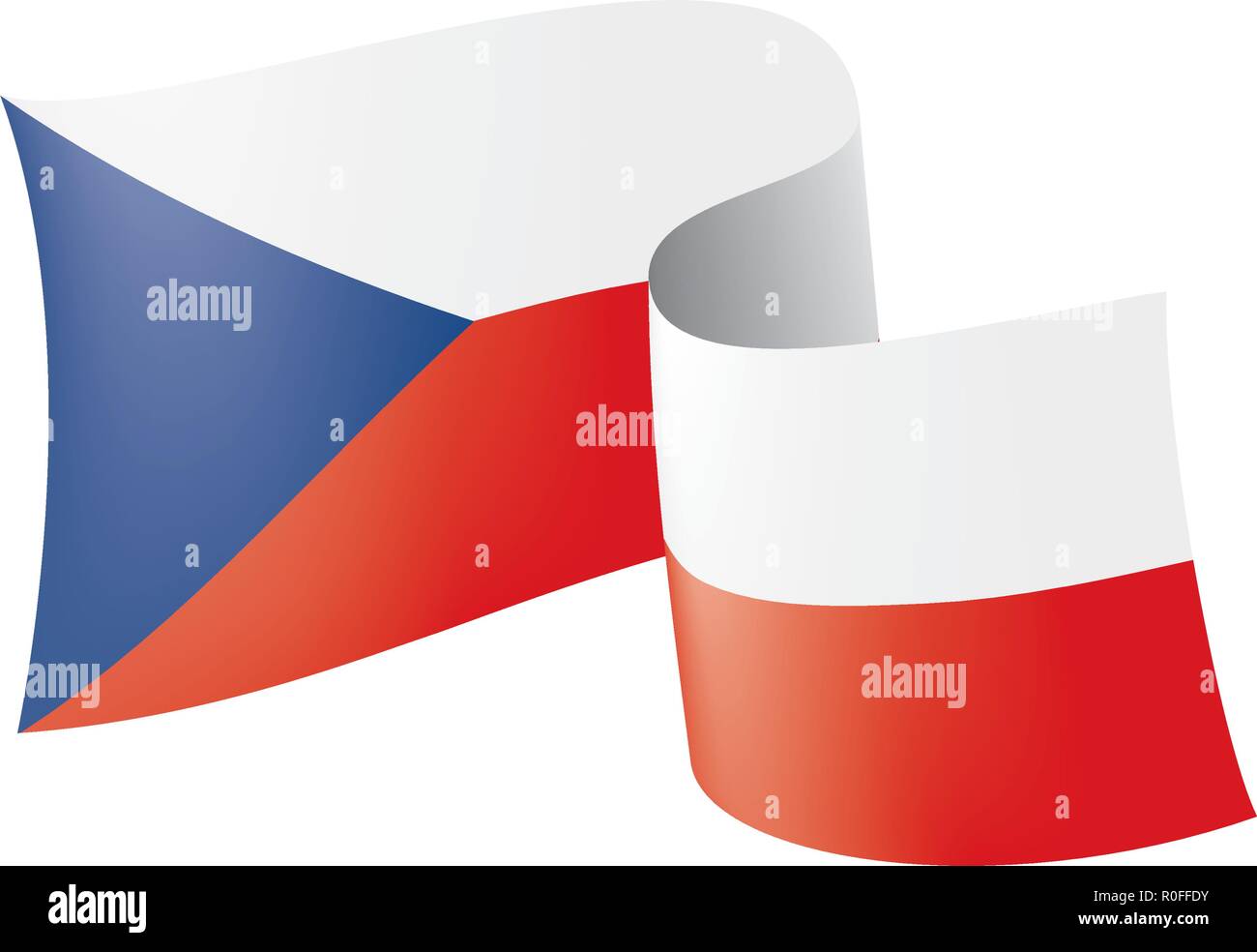 Czech country flag realistic hi-res stock photography and images - Alamy