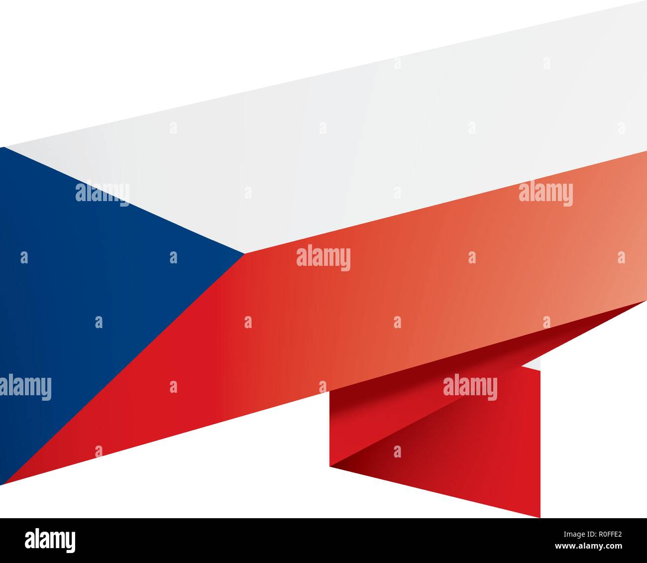 Czech country flag realistic hi-res stock photography and images - Alamy