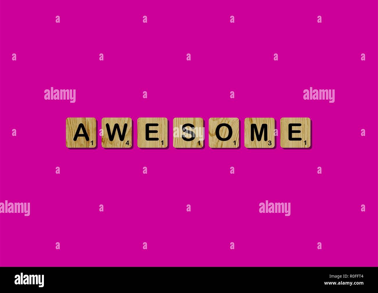 Scrabble tiles blocks spells out Awesome alphabet self development ...